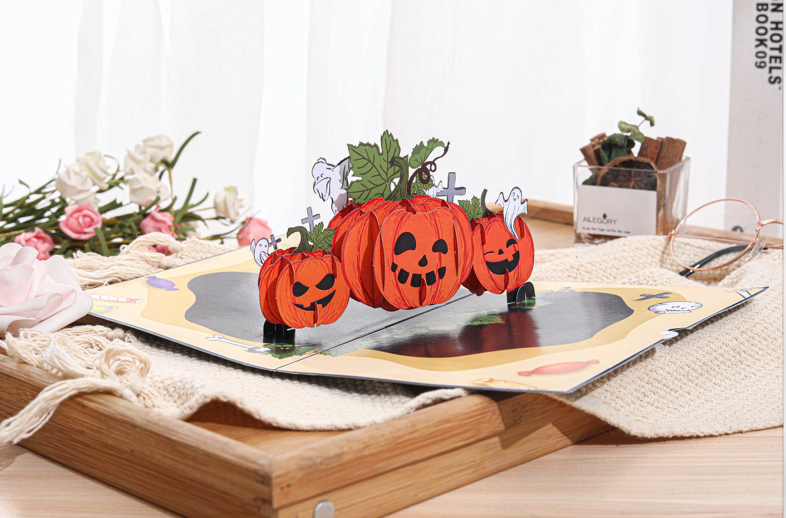 Liif Halloween Pumpkins Pop up Card - Etsy