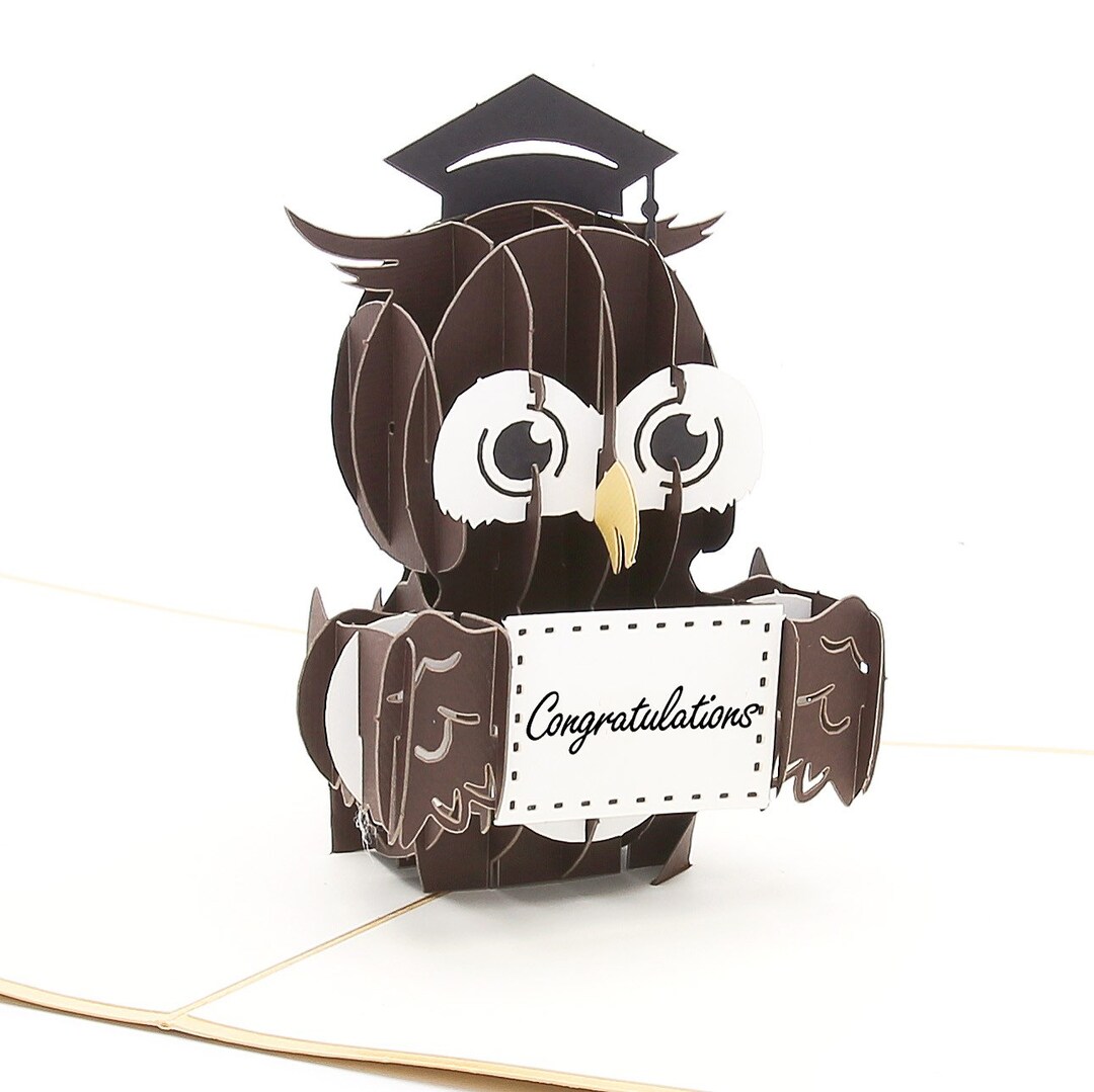 Graduation Owl 3D Pop up Card, Class of 2020 - Etsy