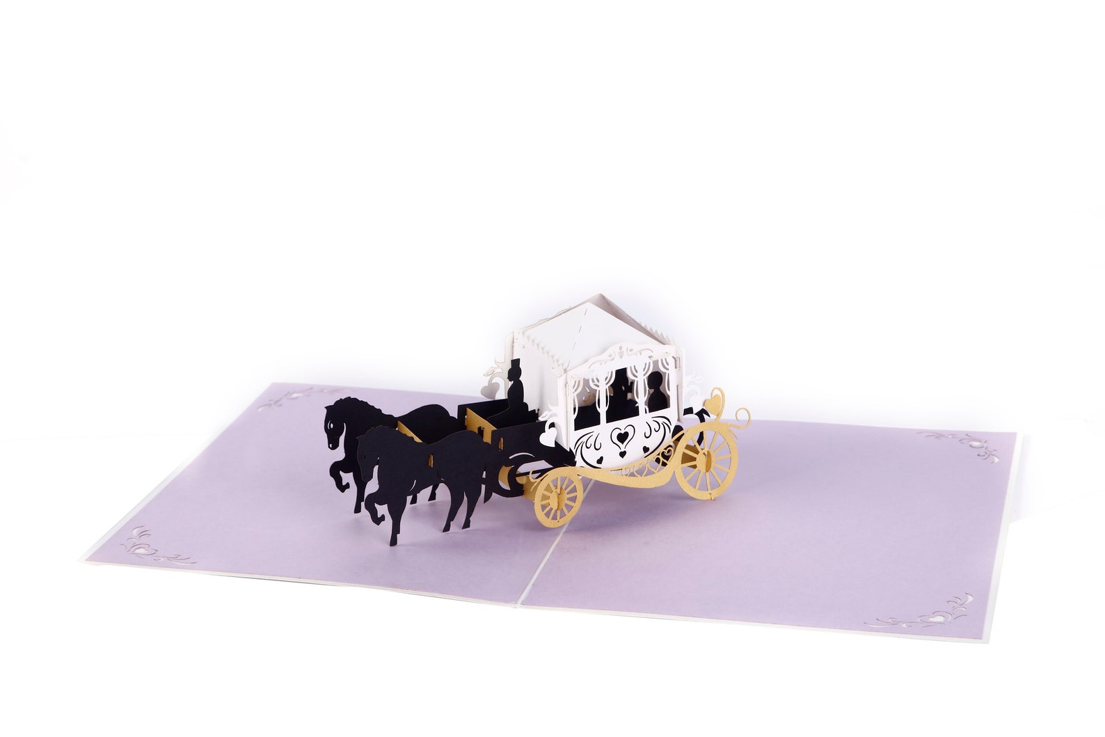 Liif Magic Carriage 3D Greeting Wedding Pop up Card, Happy Birthday ...