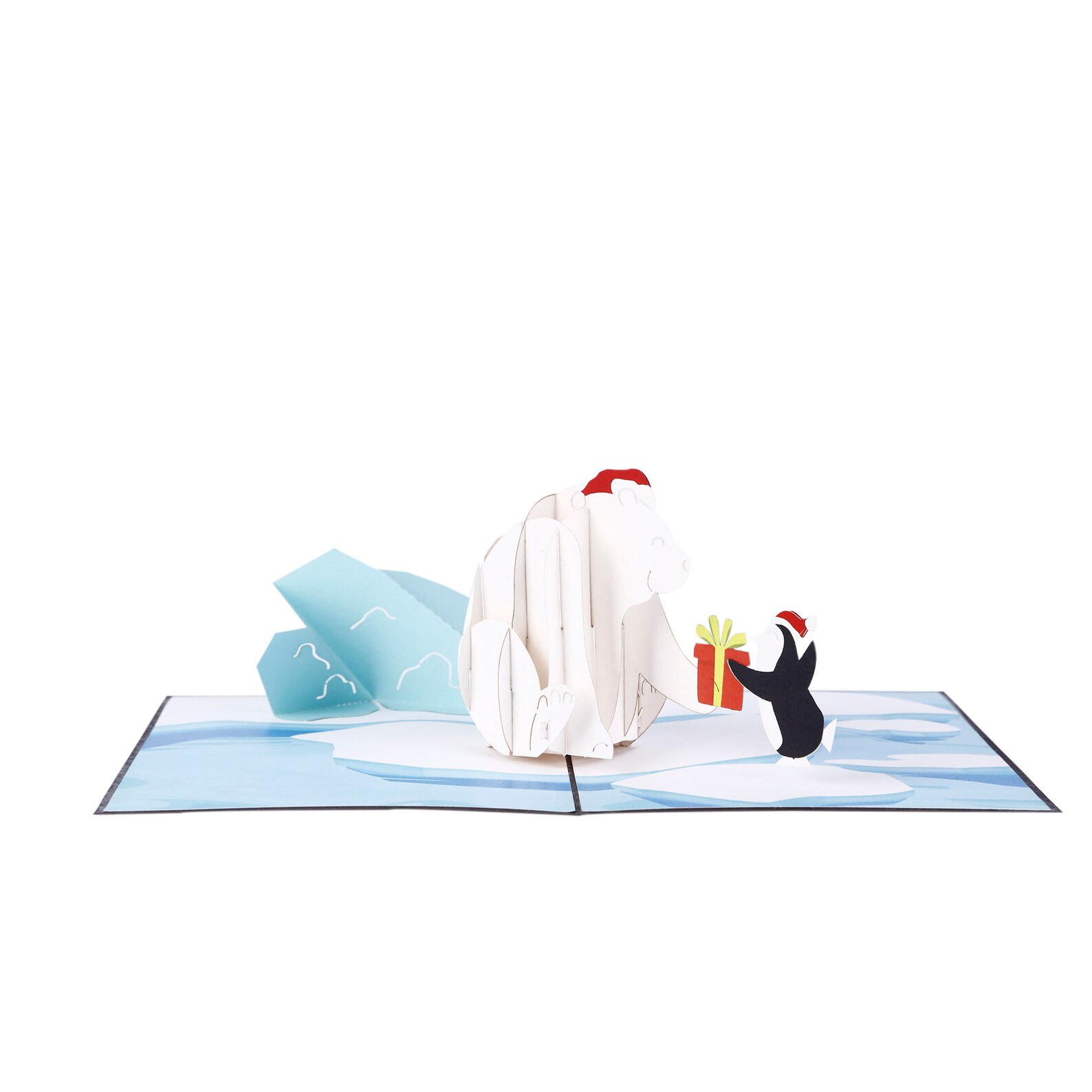 Penguin & Polar Bear Christmas Pop-up Card, 3D Holiday Card (7x5 In) - Etsy