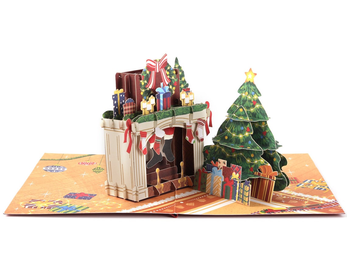 Liif 3D Pop up Kids Christmas Card, Merry Christmas Card, Xmas Card ...