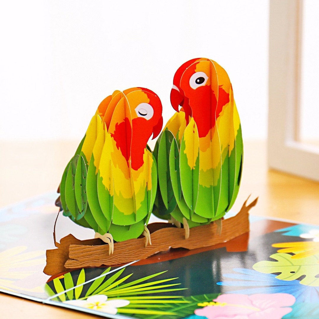 Liif Lovebird Valentines Day Card, Anniversary Card - Etsy