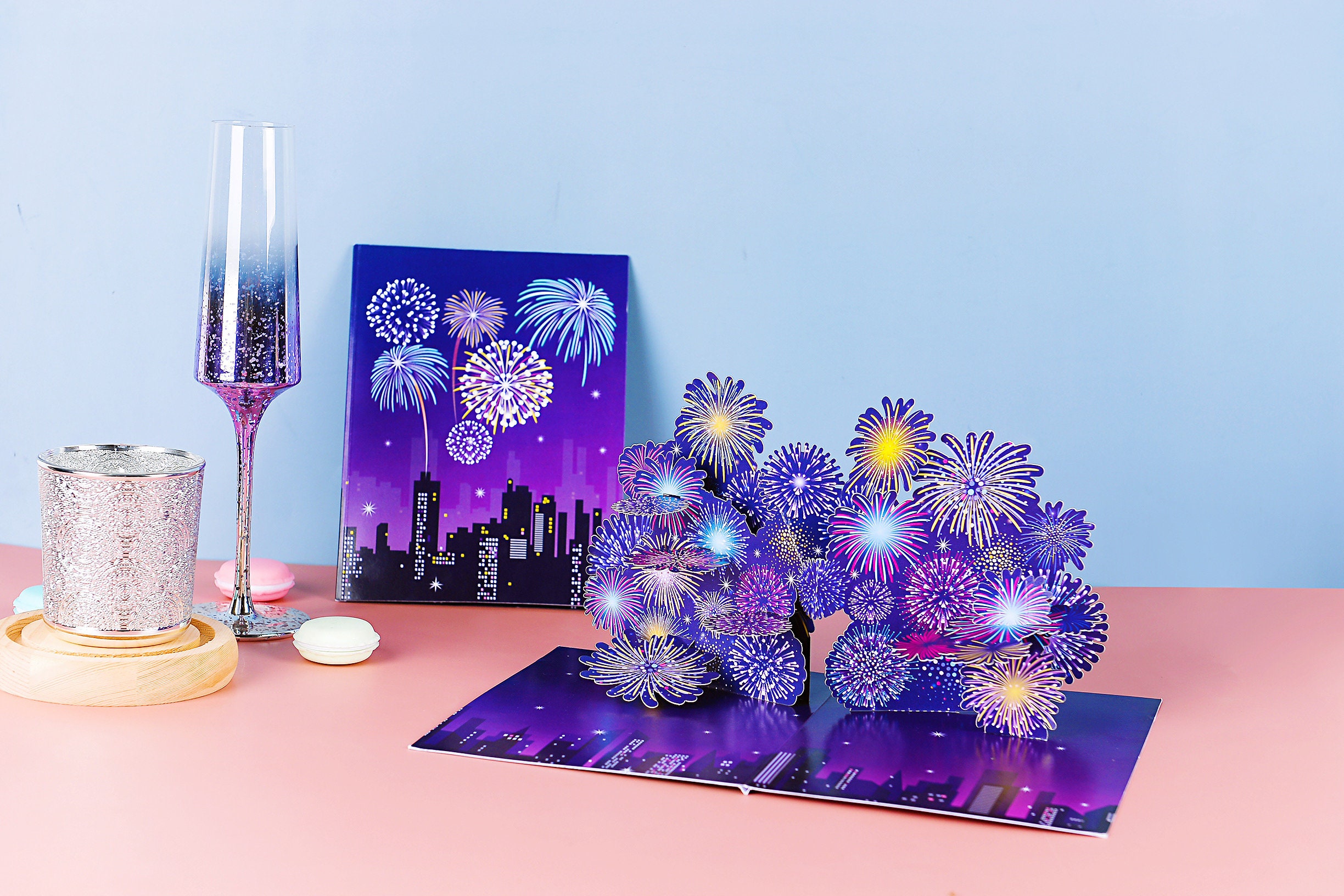 Liif Firework Pop UP Christmas Card, Happy New Year Card, Firework Card ...