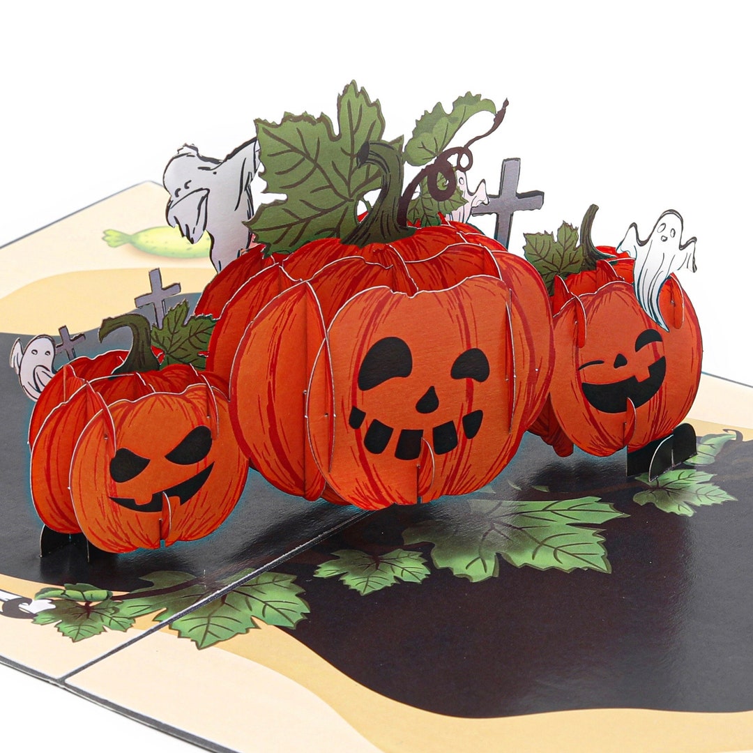 Liif Halloween Pumpkins Pop up Card - Etsy