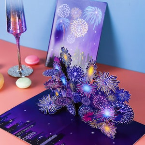 Liif Firework Pop UP Christmas Card, Happy New Year Card, Firework Card ...