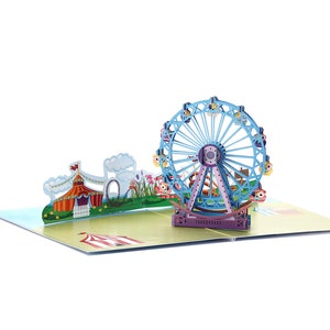 Liif Ferris Wheel Park Pop up Card, Happy Birthday Card for Kid, Boy ...