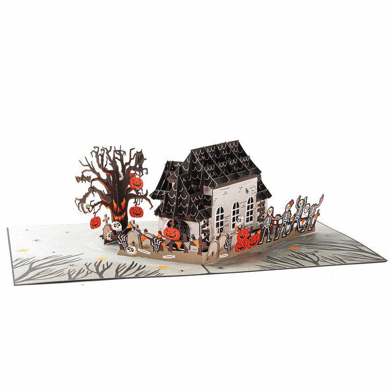 Halloween Cards, Haunted House Card, Funny Halloween Card for Kids ...