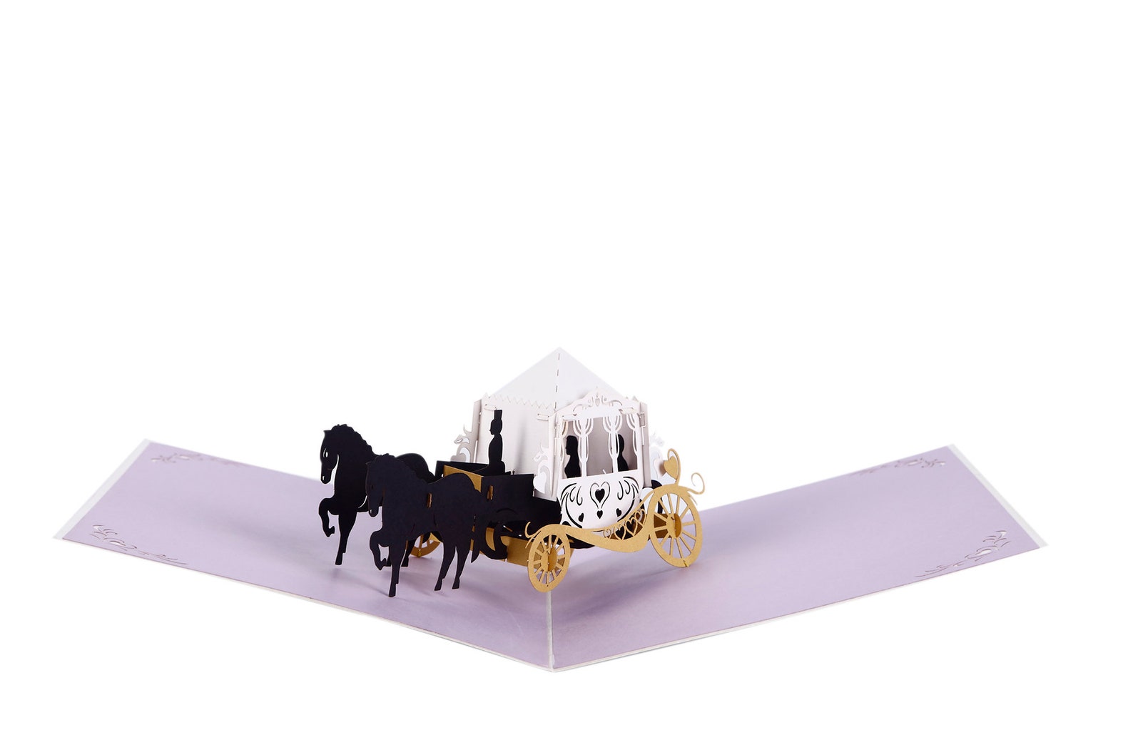Liif Magic Carriage 3D Greeting Wedding Pop up Card, Happy Birthday ...