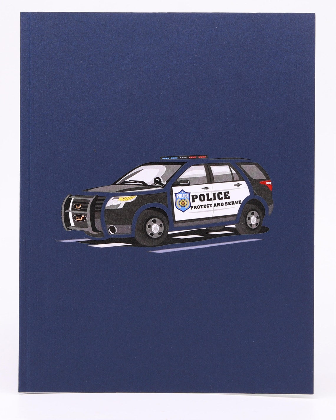 Liif Police Car 3D Greeting Pop up Card, Father's Day, Retirement ...