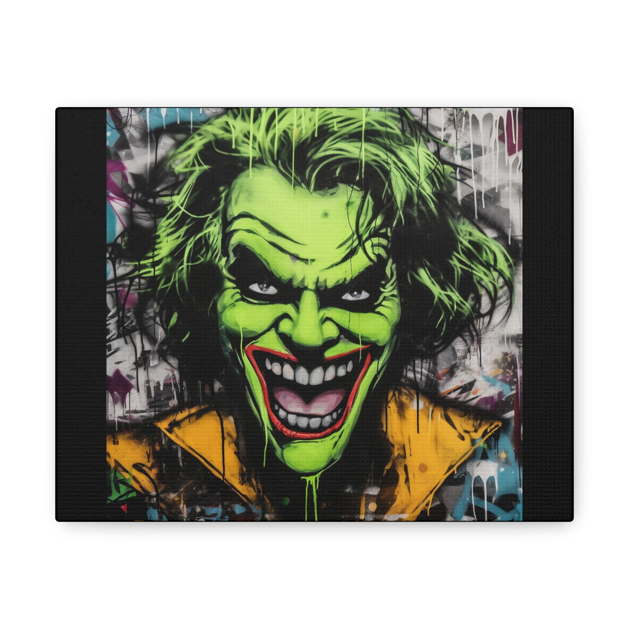 Fear the Joker Graffiti Style Original Wall Art, Canvas Gallery Wrap - Etsy