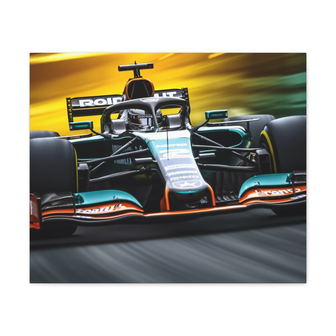 F1 Race Car Canvas Gallery Wraps, Wall Art - Etsy