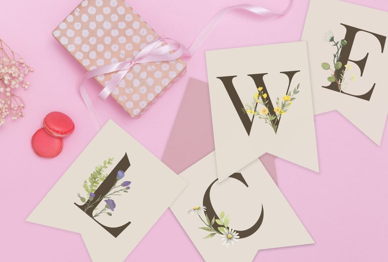Springtime Watercolour Floral Alphabet Clip Art Letters - Etsy