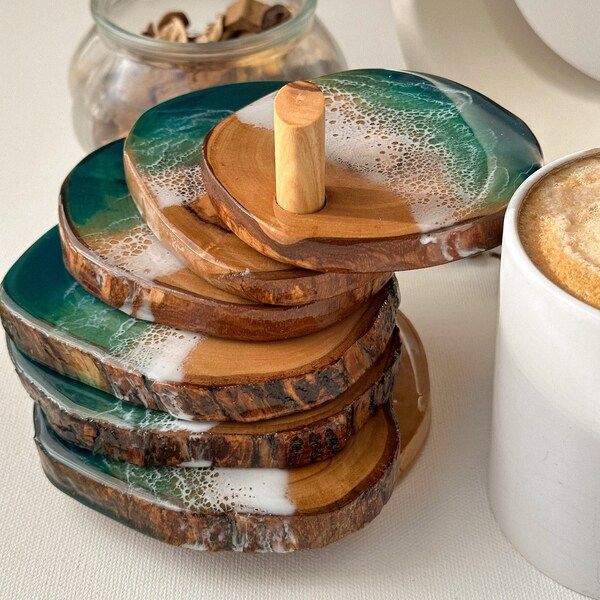 Wooden Resin Coasters - Etsy