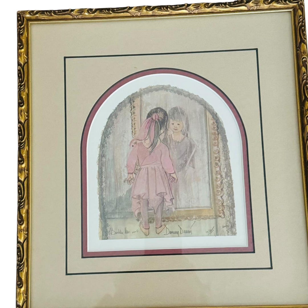 P. Buckley Moss "dancing Dreams" Original Art Signed Numbered Framed ...
