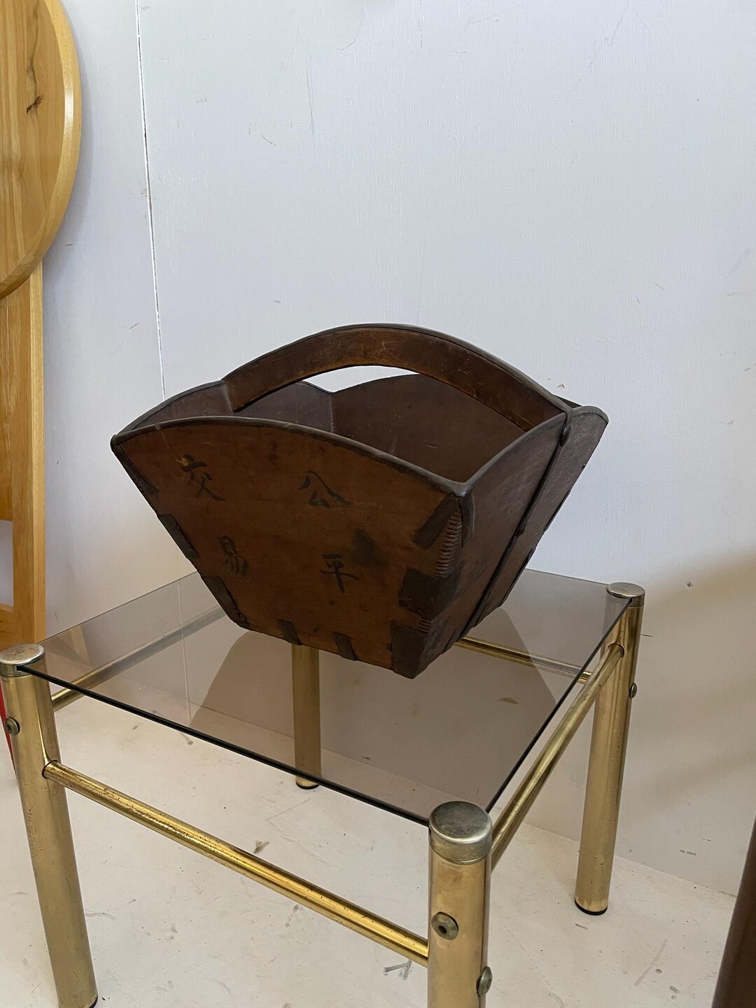 Vintage Chinese Wooden Rice Carrier Measuring Basket - Etsy