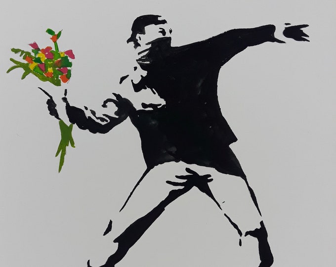 Banksy Original Signed Drawing Painting Art Artwork - Etsy