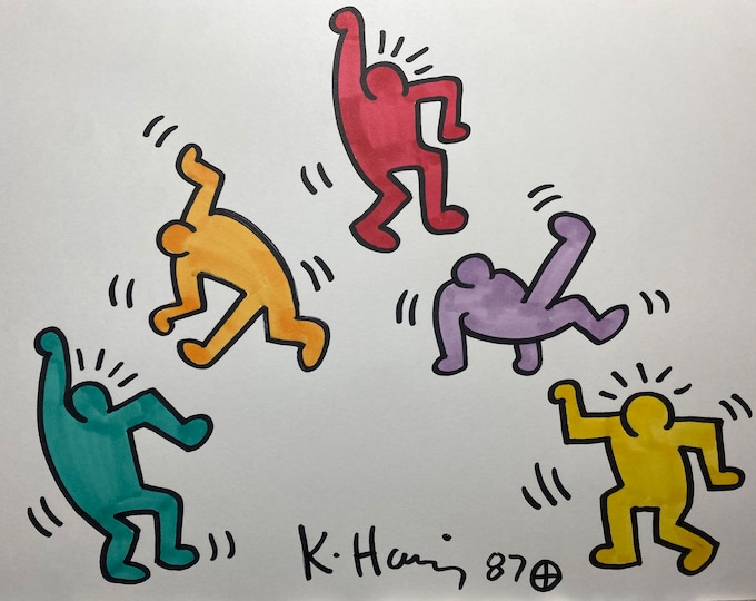 Keith Haring , Original, Signed, Haring, Drawing, Painting, Art ...