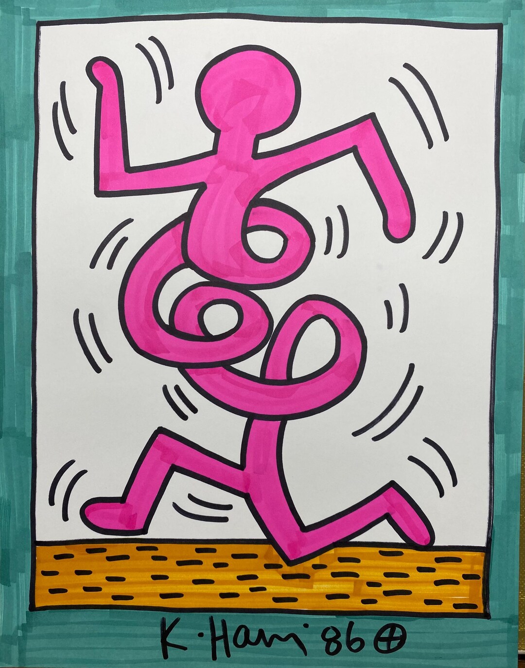 Keith Haring , Original, Signed, Haring, Drawing, Painting, Art ...