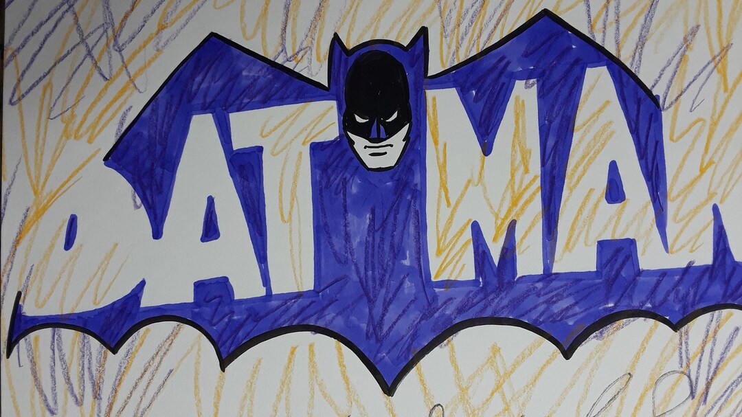 Andy Warhol Original Signed Batman Drawing Painting Art - Etsy