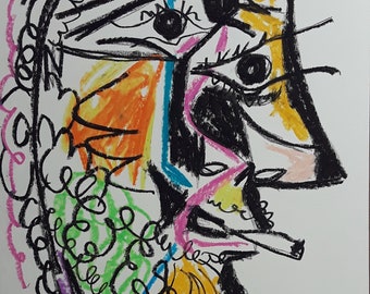 Pablo Picasso Original Estate Found Drawing Painting Art - Etsy