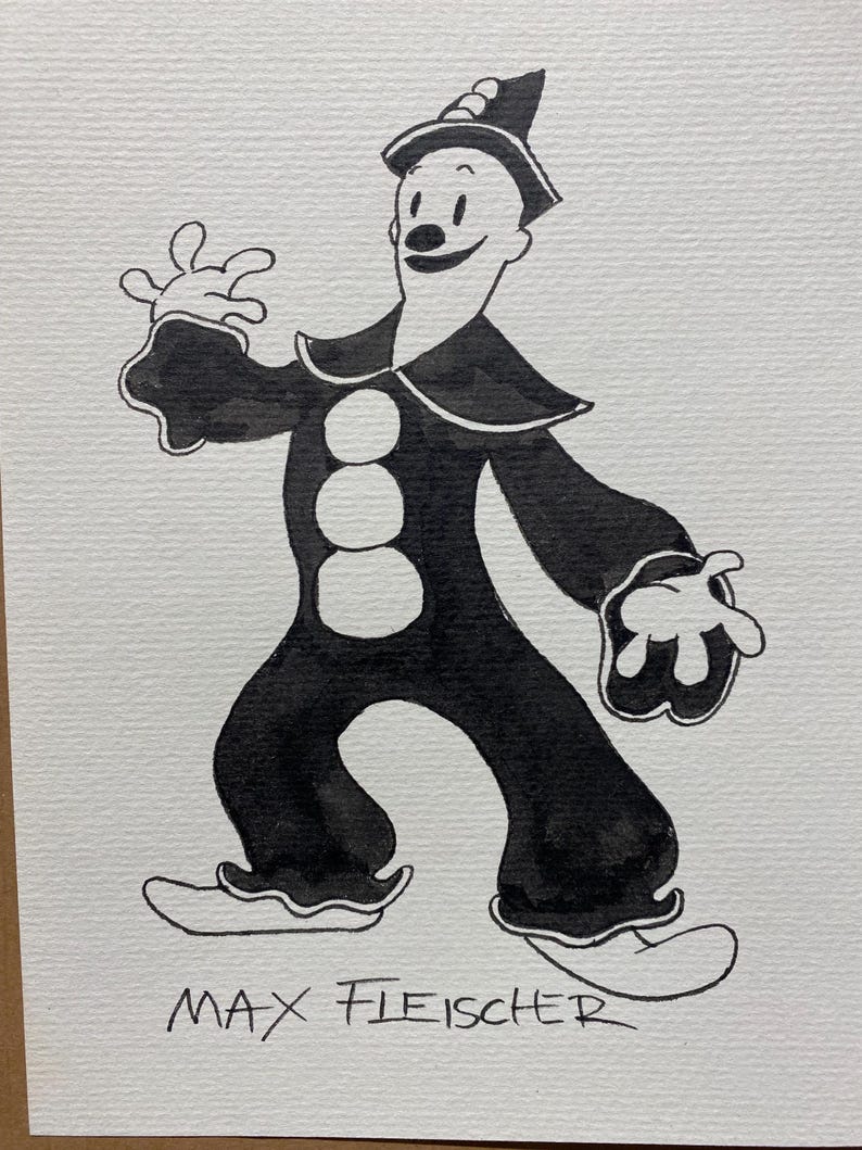 Max Fleischer , Drawing, Art, Cartoon Art, Comic Strip Art - Etsy