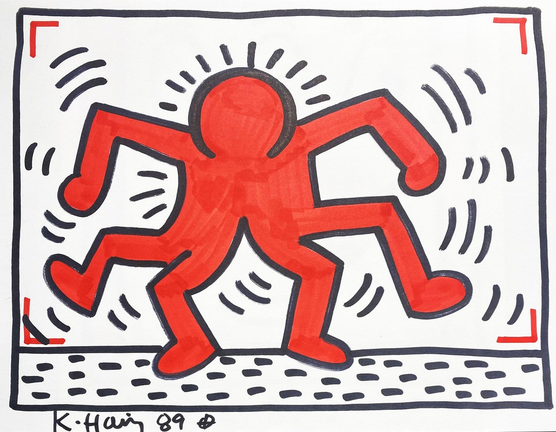 Keith Haring , Original, Signed, Haring, Drawing, Painting, Art ...