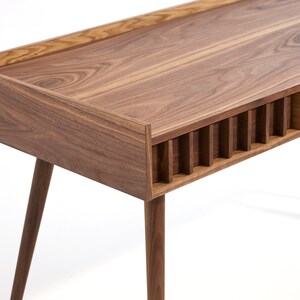 Walnut Office Desk With Three Solid Walnut Drawers and Legs, Bureau ...