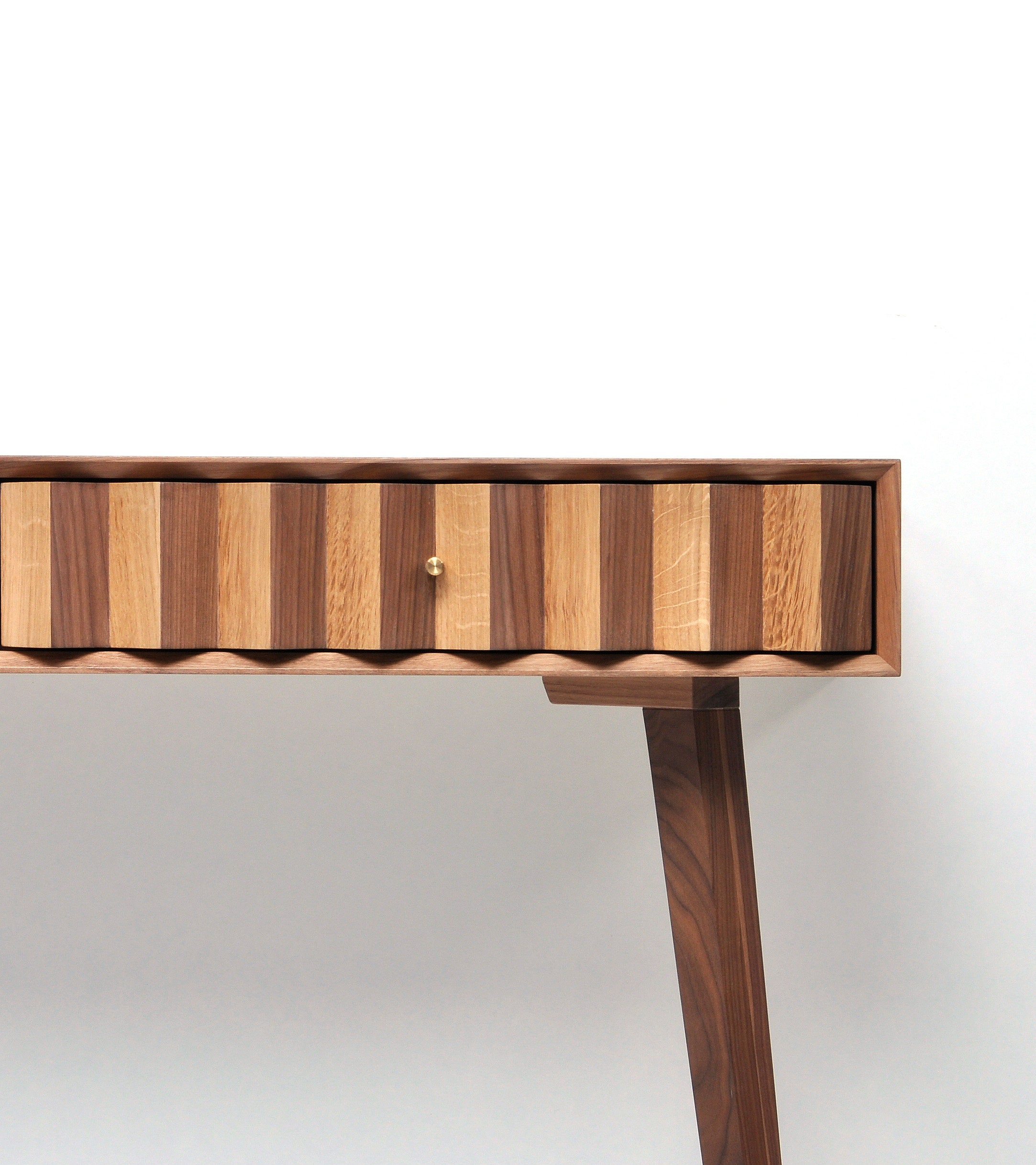 Console Hallway Table Walnut Wood and Oak Wood Entryway Table | Etsy