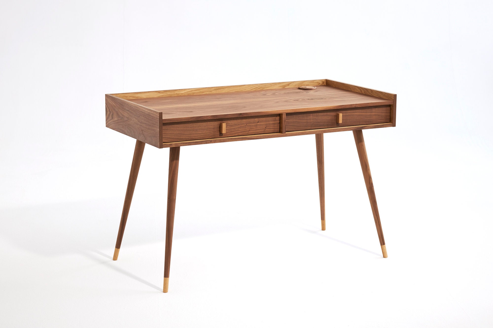 Walnut Office Desk With Two Solid Walnut Drawers and Legs - Etsy