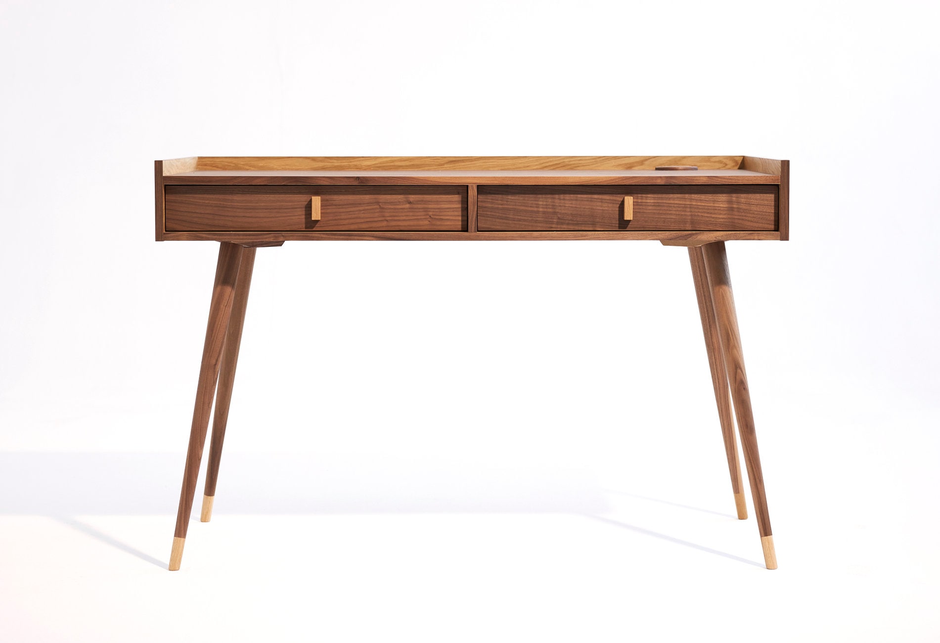 Walnut Office Desk With Two Solid Walnut Drawers and Legs - Etsy