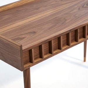 Walnut Office Desk With Two Solid Walnut Drawers and Legs, Bureau, Mid ...