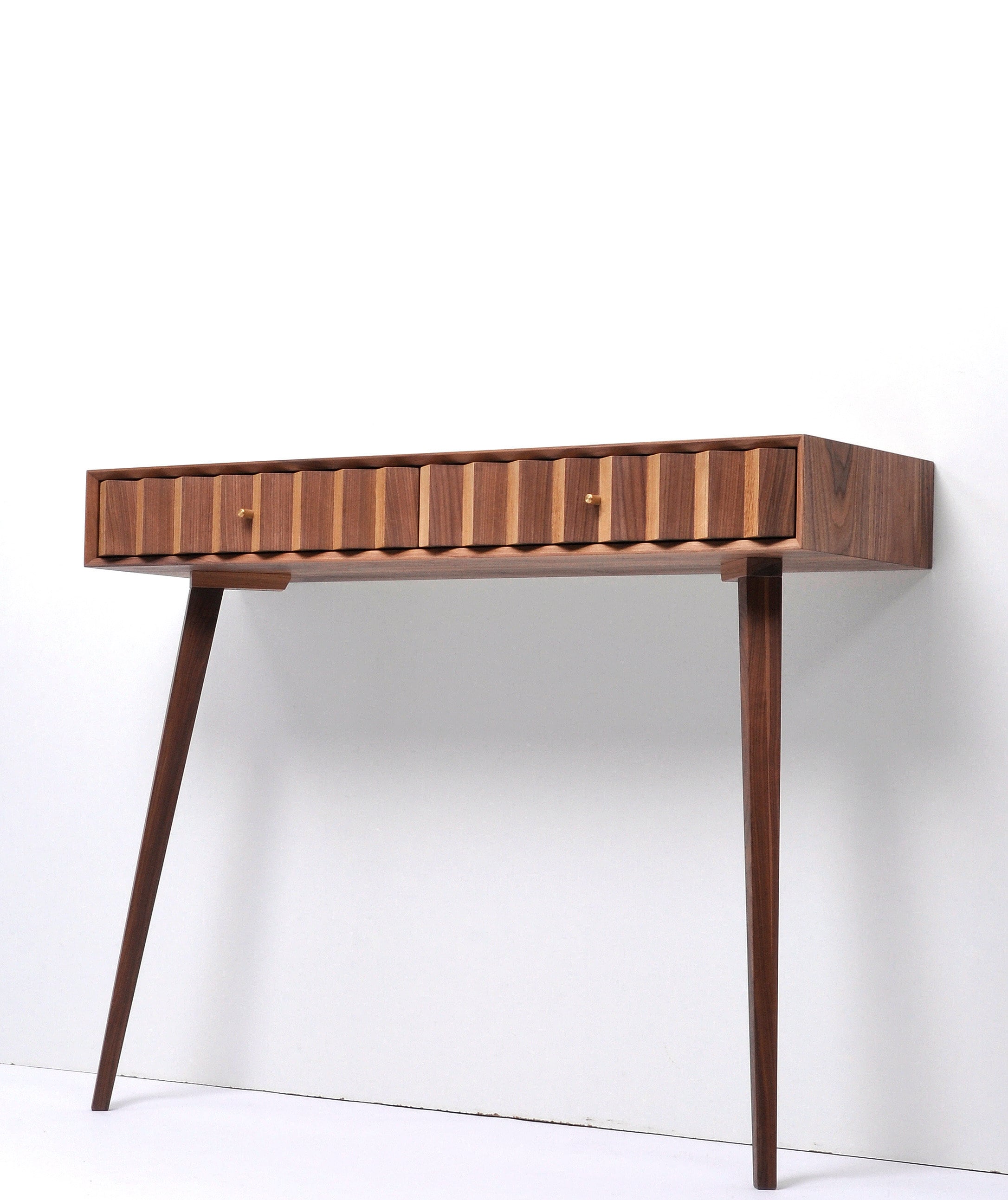 Console Hallway Table Walnut Wood and Oak Wood Entryway Table | Etsy