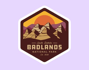 National Park Hexagon Sticker Collection Fun Design for Any Surface ...