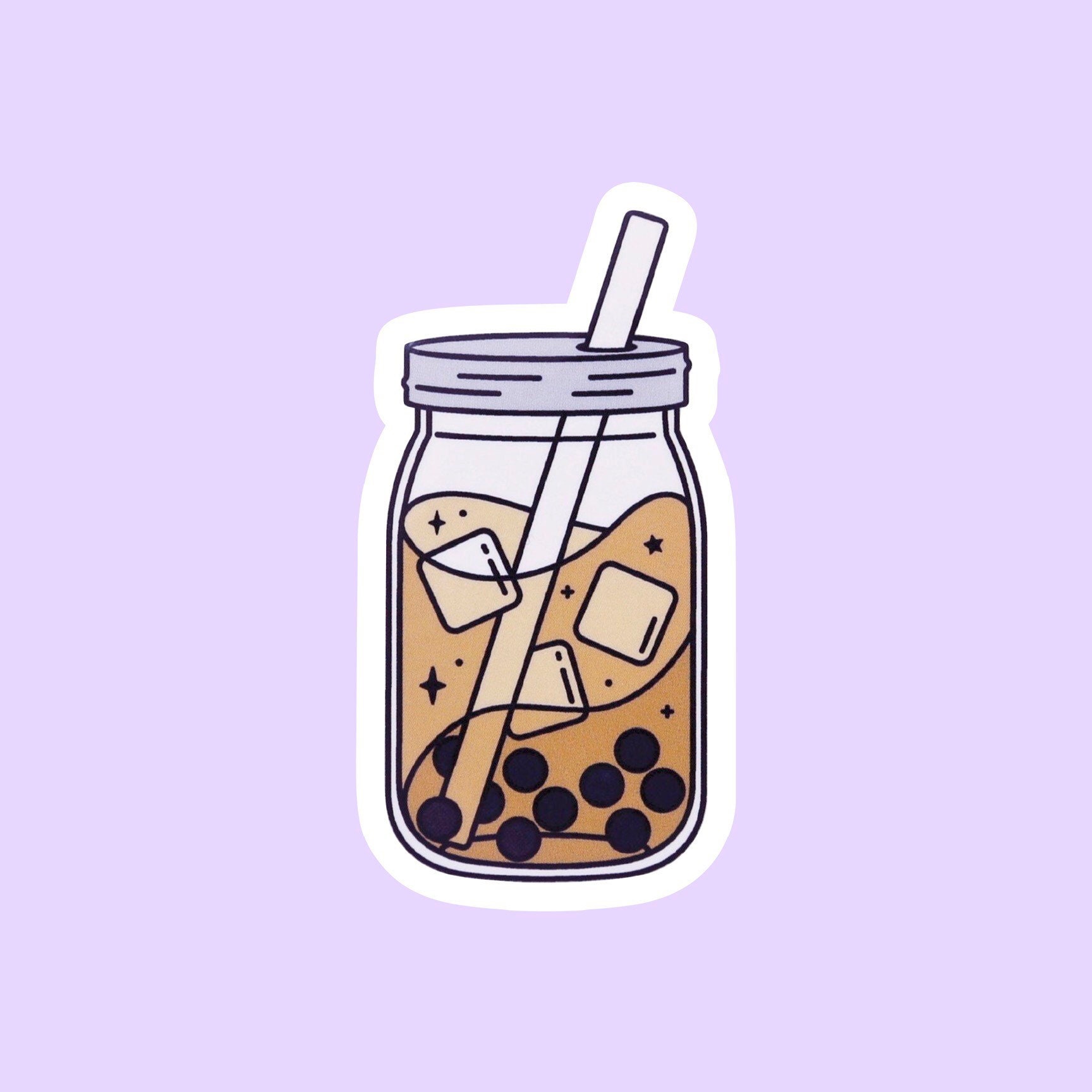 Coffee Boba Sticker Cute Kawaii Stickers Aesthetic Stickers | Etsy