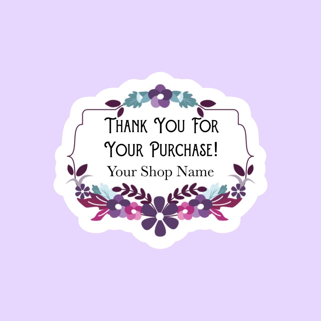 Custom Thank You Stickers, Poshmark Stickers, Floral Packaging Stickers ...