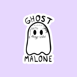 Ghost Malone Sticker, Spooky Halloween Sticker, Funny Laptop MacBook ...