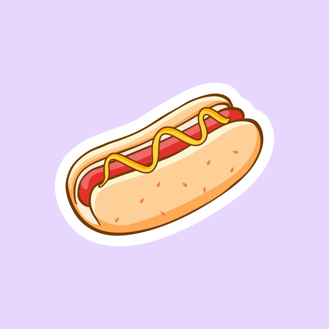 Hot Dog Sticker, Fast Food Sticker, Funny Laptop MacBook Stickers ...