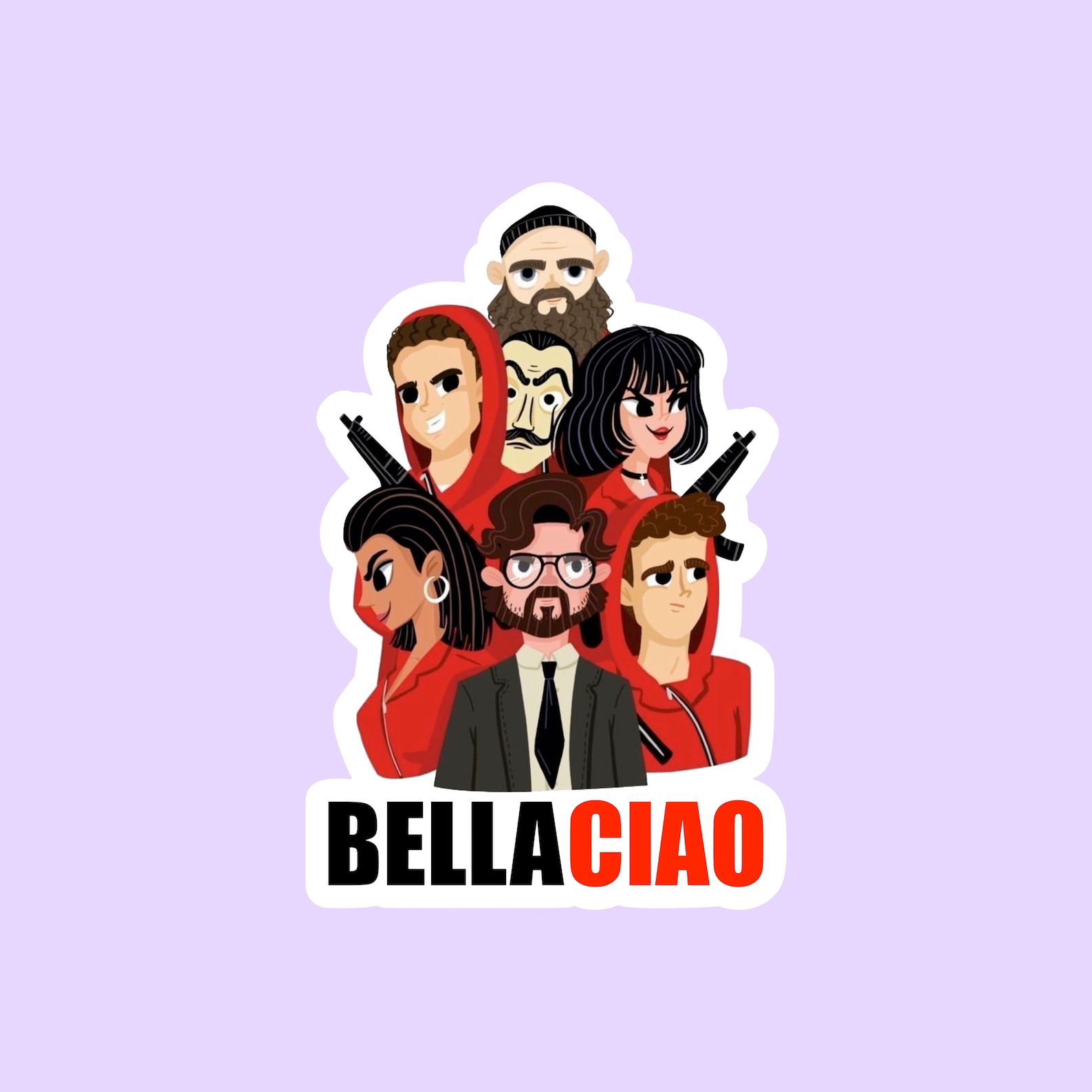 La Casa De Papel / the Money Heist Sticker, Character Stickers ...