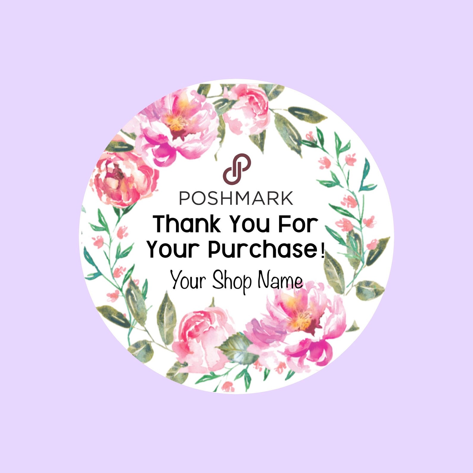 Custom Thank You Stickers Poshmark Stickers Packaging | Etsy