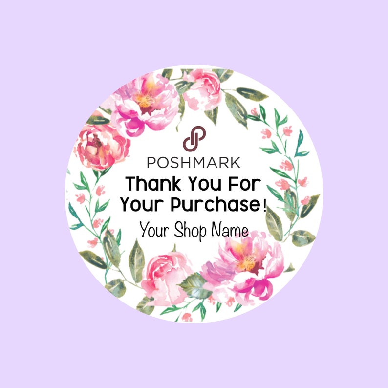 Custom Thank You Stickers, Poshmark Stickers, Packaging Stickers, Logo ...
