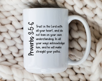 Bible Mug Christian Scripture Coffee Mug Bible Verse Gift Religious ...
