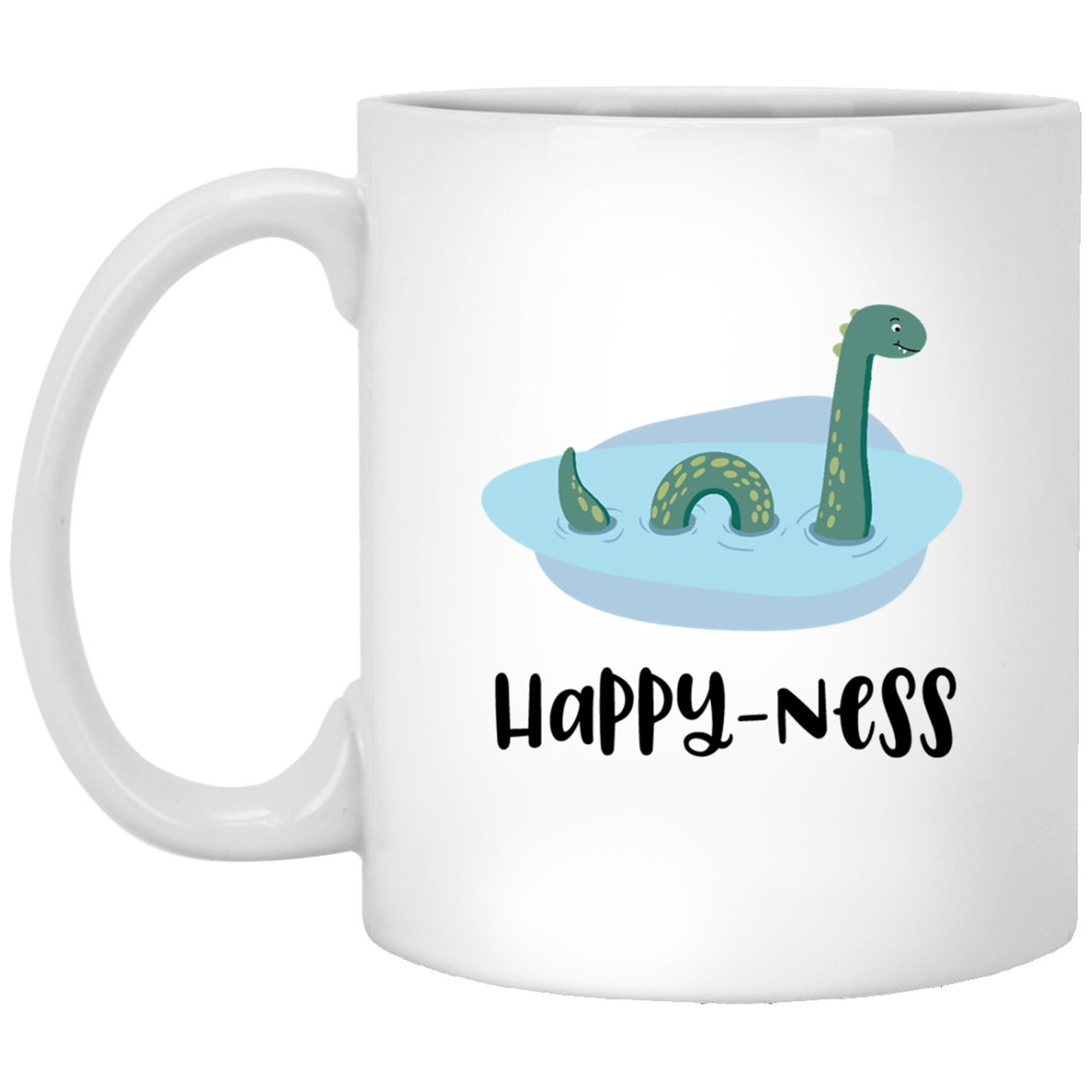 Happy Ness Mug Cute Loch Ness Monster for Her Funny Nessie | Etsy