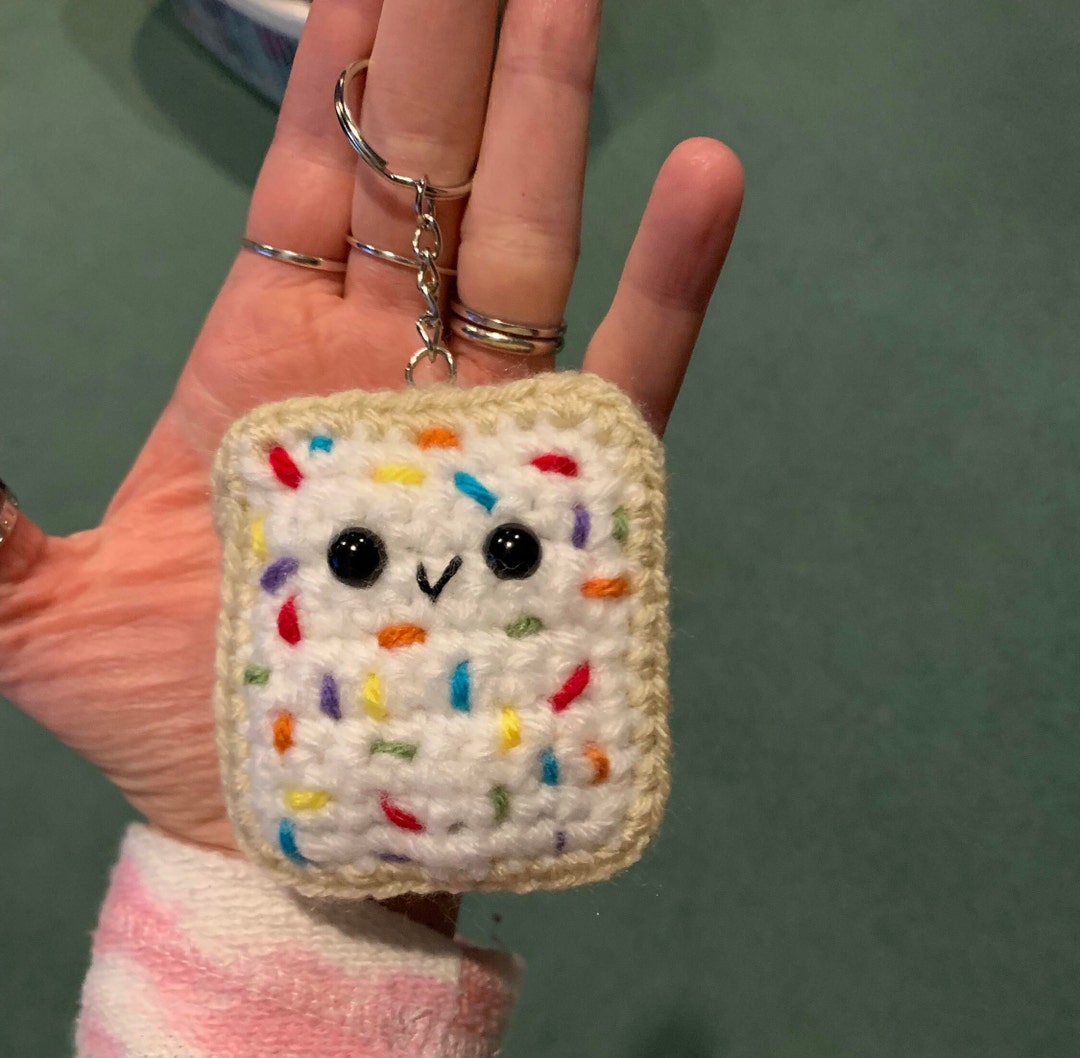 Toaster Pastry Crochet Keychain - Etsy