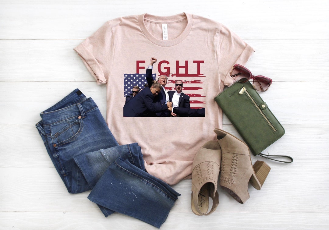 Trump Fight Shirt, God Bless Trump Shirt, President Donald Trump 2024 ...