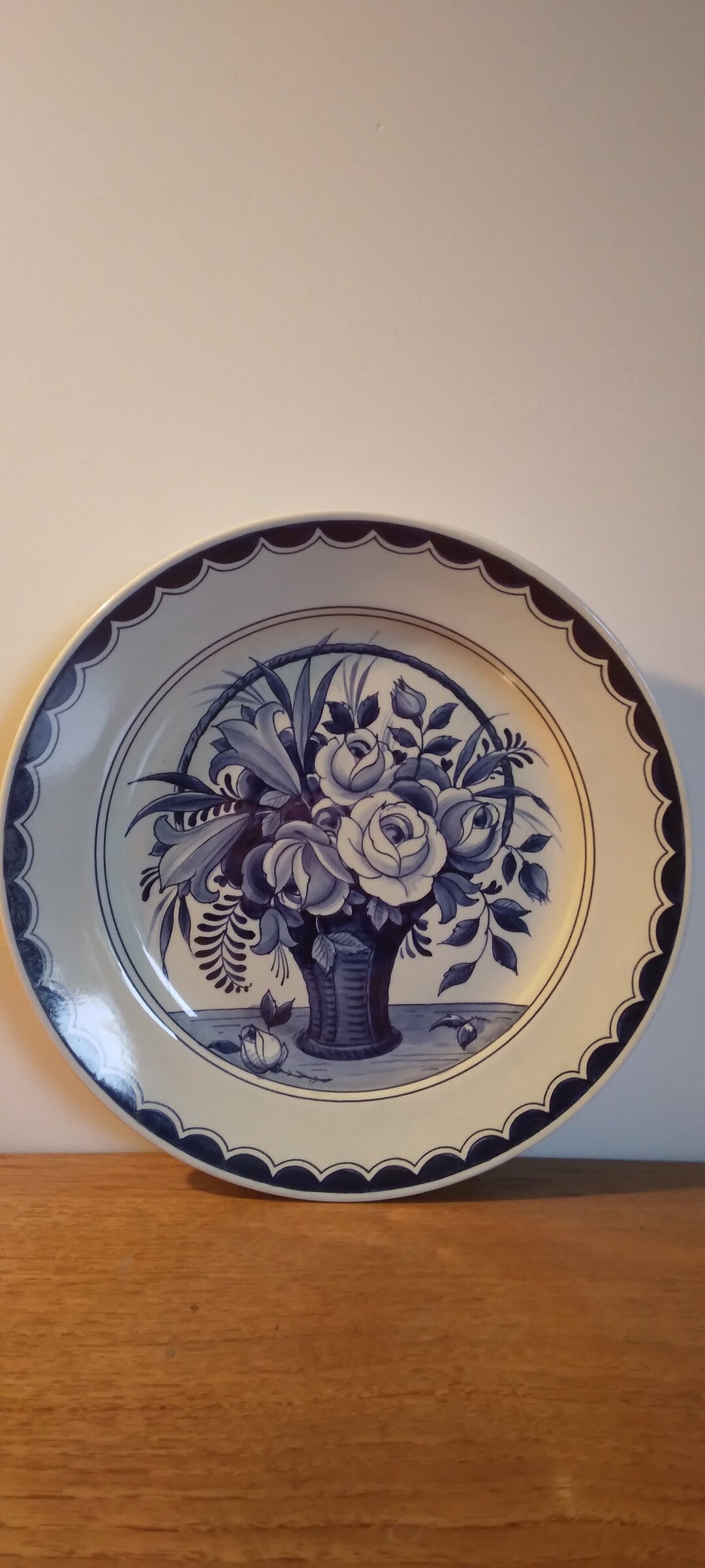 Societe Ceramique Hand-painted Delft Blue Plate Art Deco Ca 1930 - Etsy