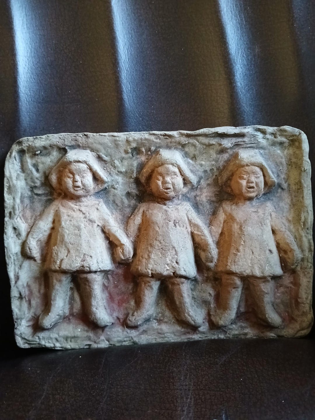 Hanna Mobach Utrecht Relief Tile With 3 Children, 1970s. - Etsy