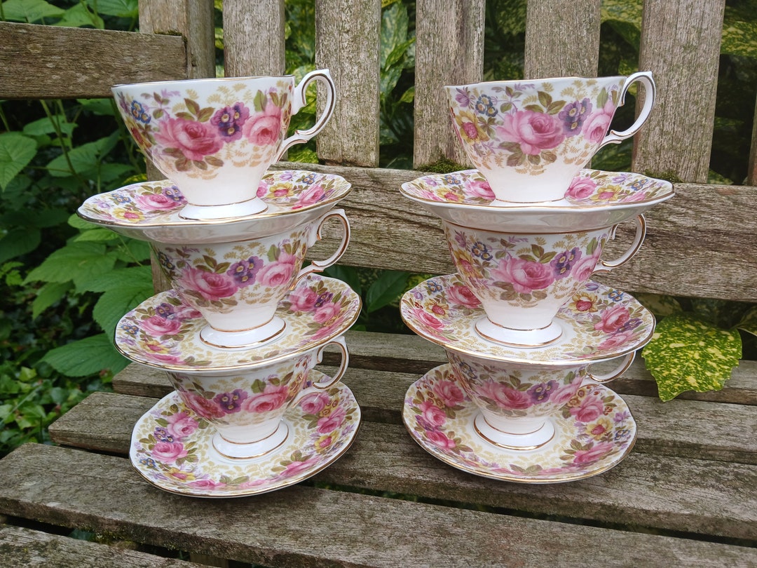 6 Ladies' Cups and Saucers Royal Albert Serena - Etsy