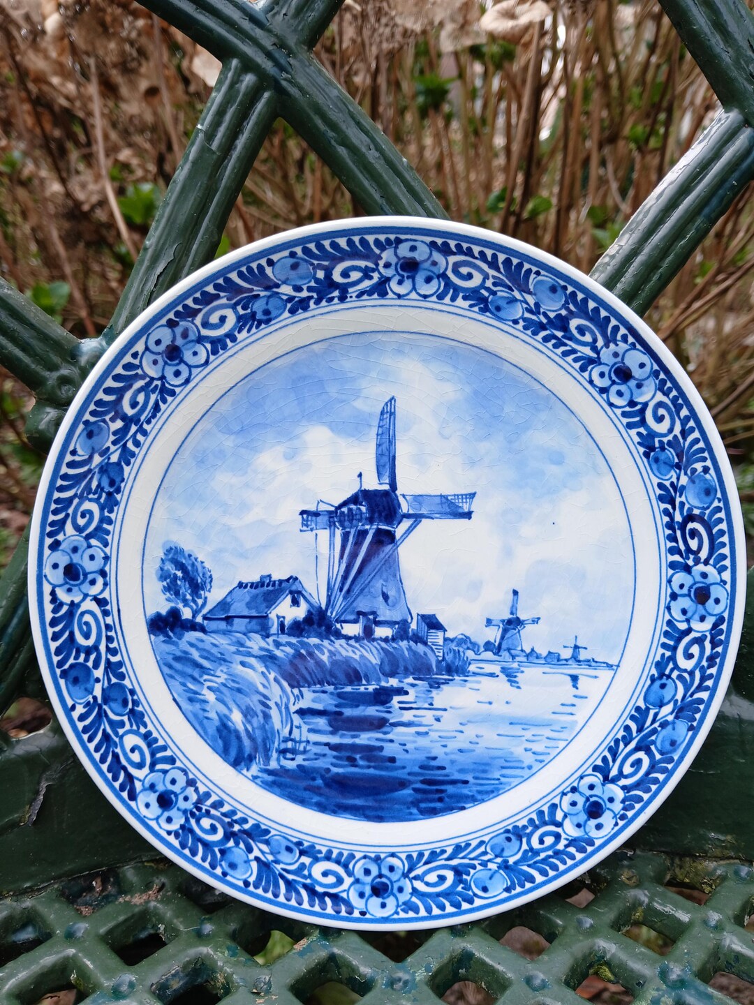 The Porceleyne Fles Royal Delft Plate With Mill - Etsy
