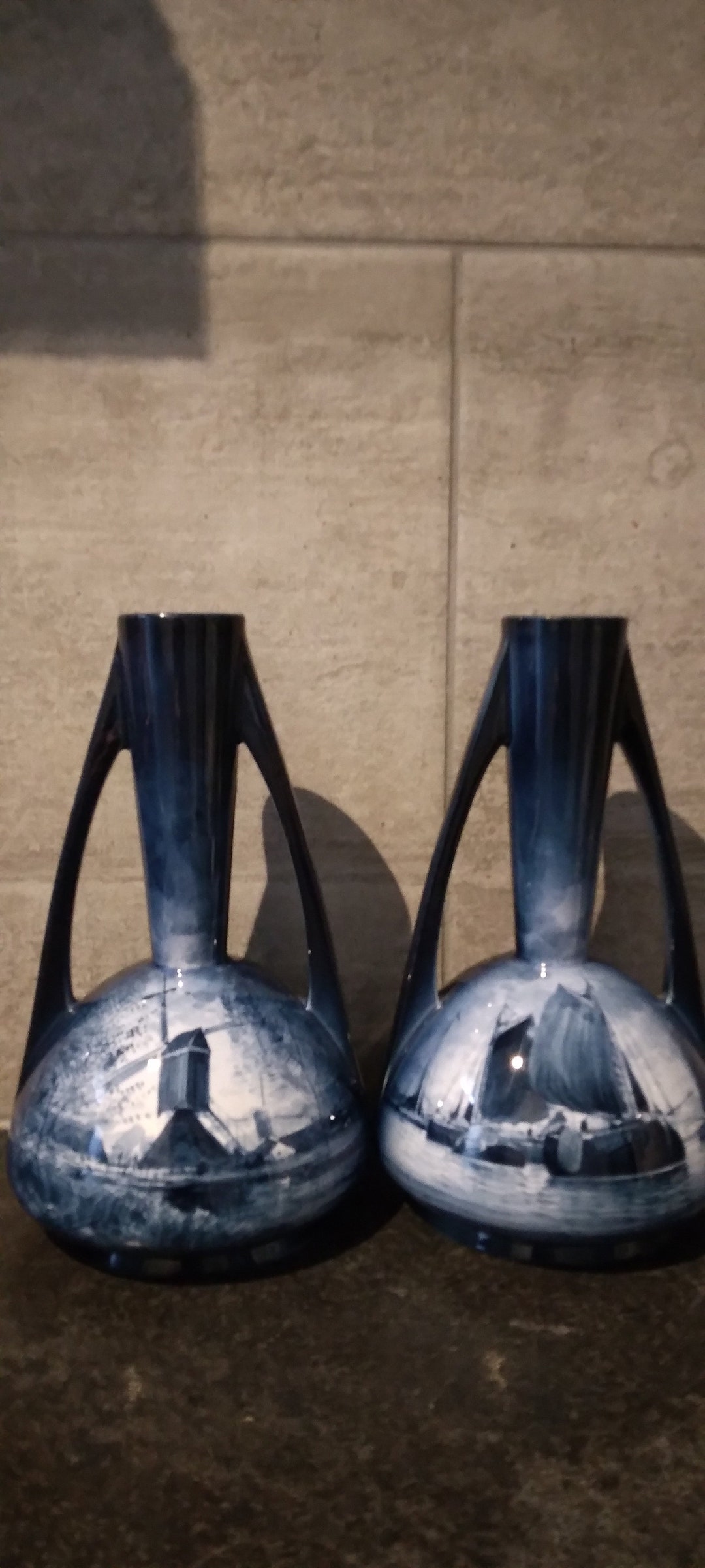 Societe Ceramique Art Nouveau Delft Blue Vases Henry Breetvelt - Etsy