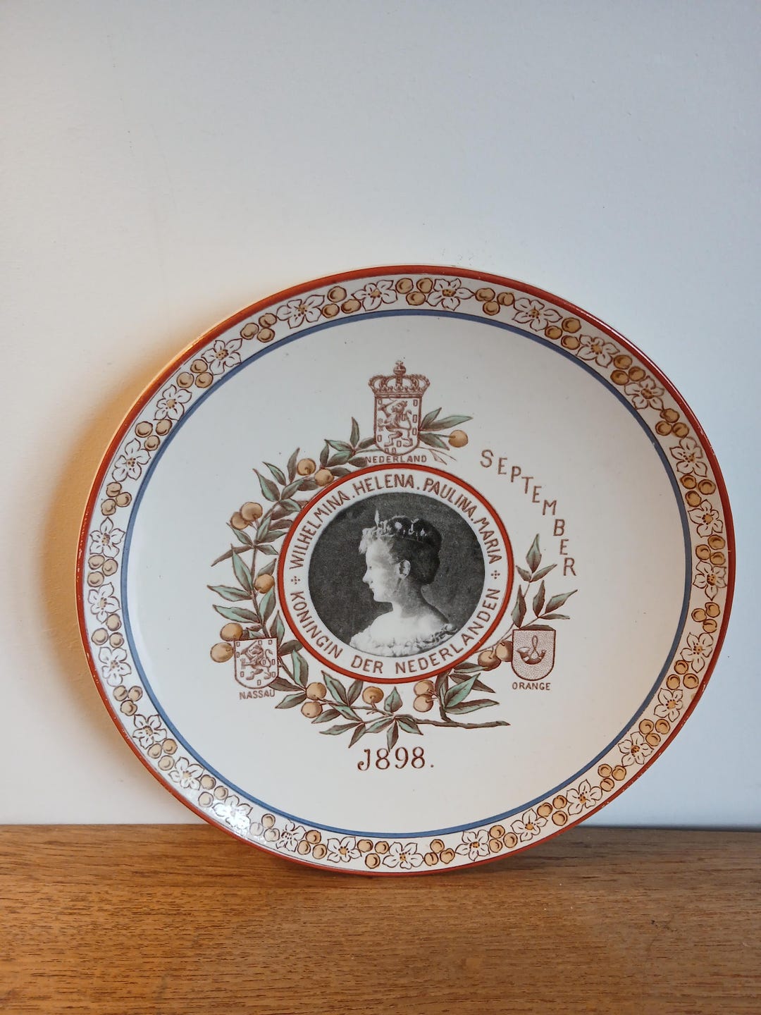 Rare Inauguration Plate Wedgwood Queen Wilhelmina 1898 - Etsy